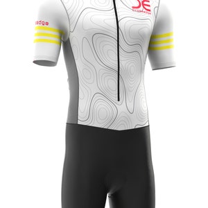 Mens Cycling Tri Suit Half Sleeve Skin Suit Time Trial Short Sleeve ...