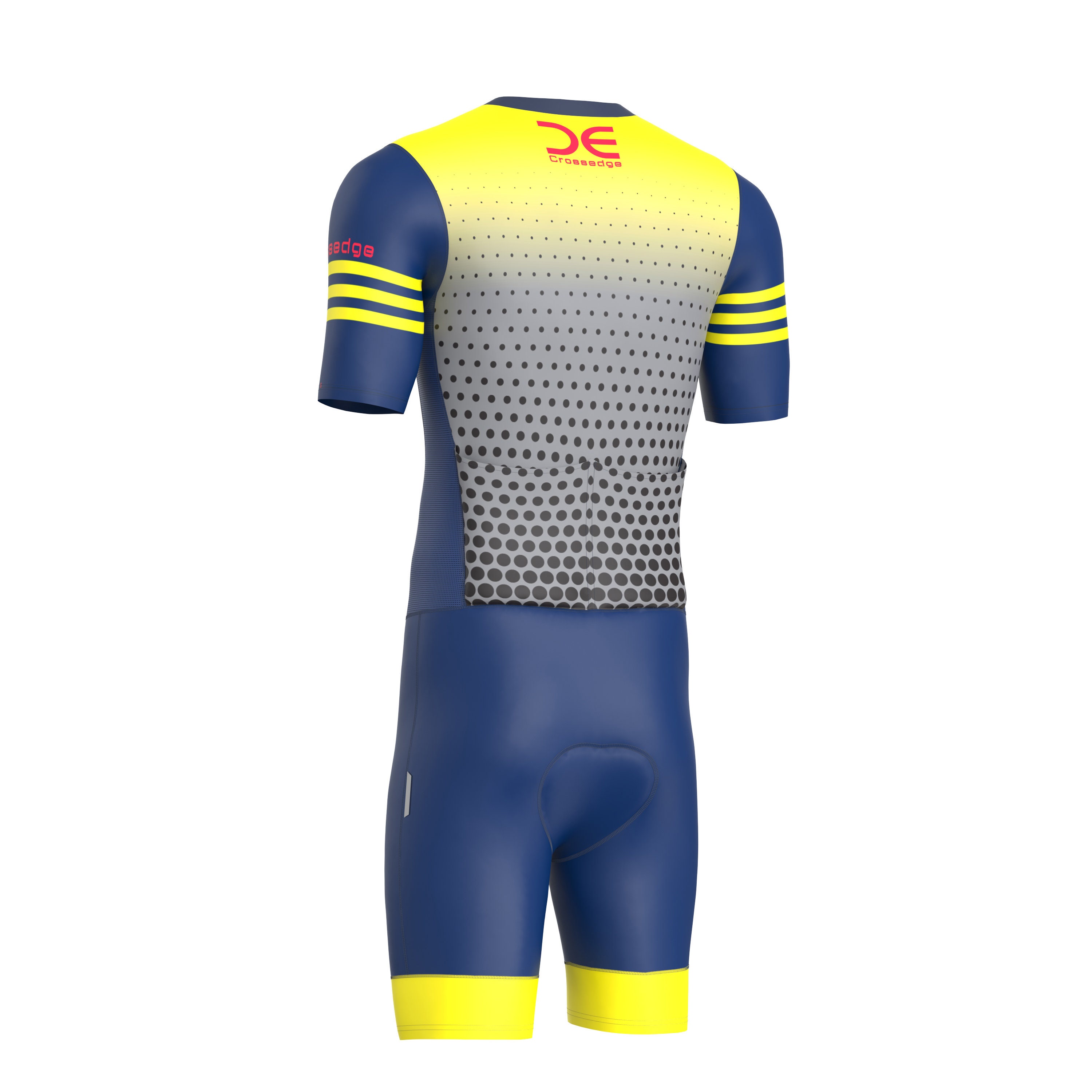 Mens Cycling Tri Suit Half Sleeve Skin Suit Time Trial Short Sleeve ...
