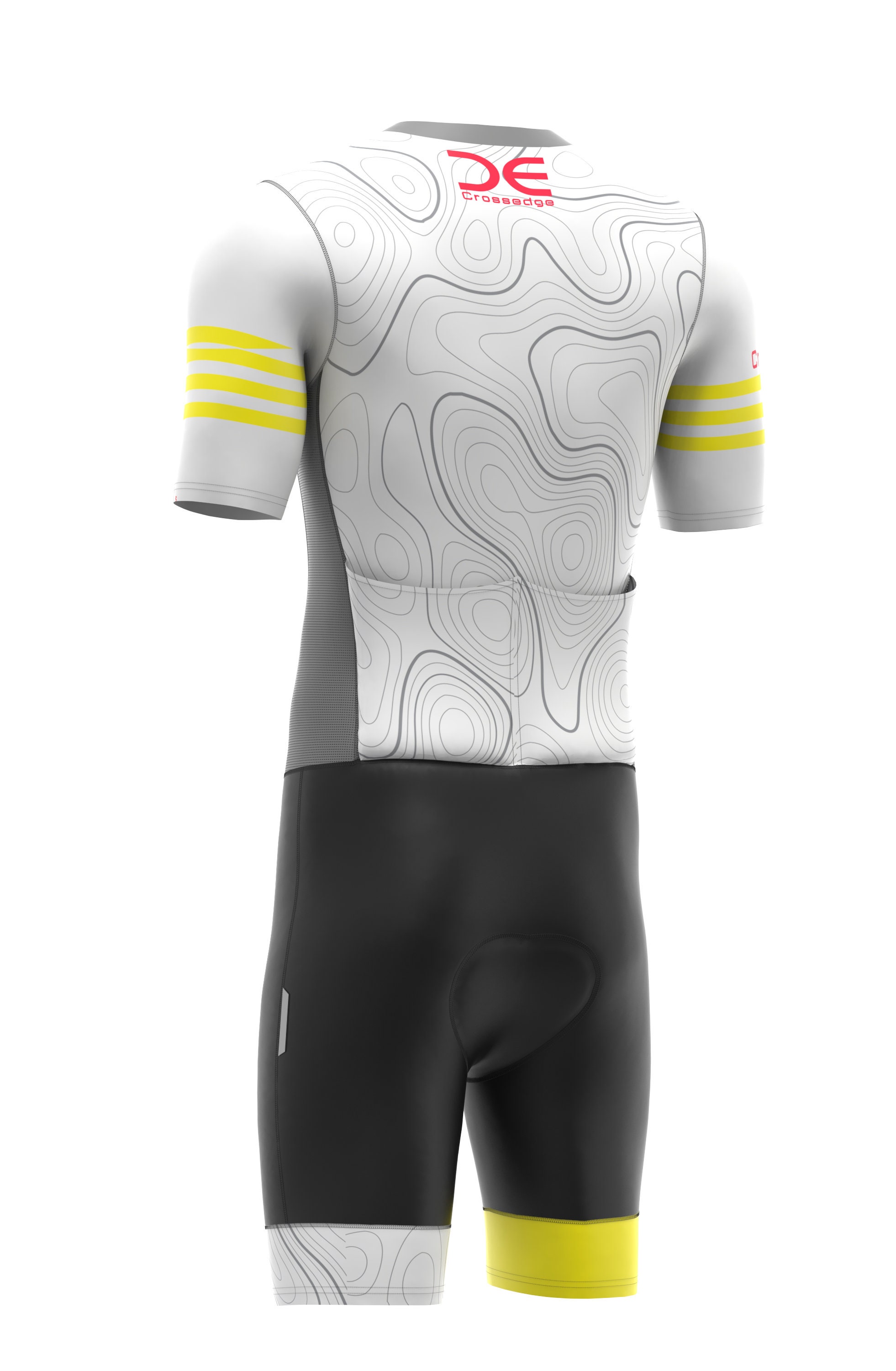 Mens Cycling Tri Suit Half Sleeve Skin Suit Time Trial Short Sleeve ...