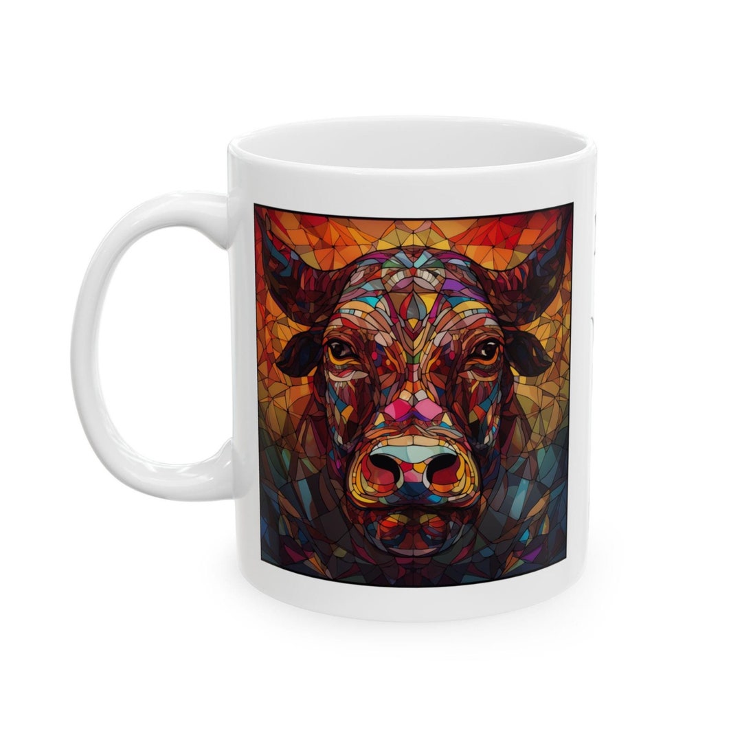 Taurus Zodiac Mug 11oz Elegant Design With Taurus Glyph & Venus Symbol ...