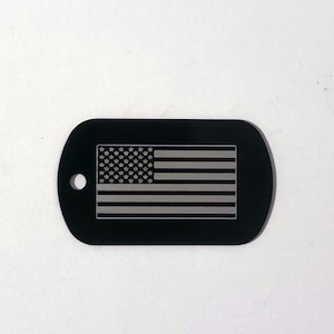 Custom Military Dog Tag Black Oxide Aluminum Tags With Stainless Steel ...