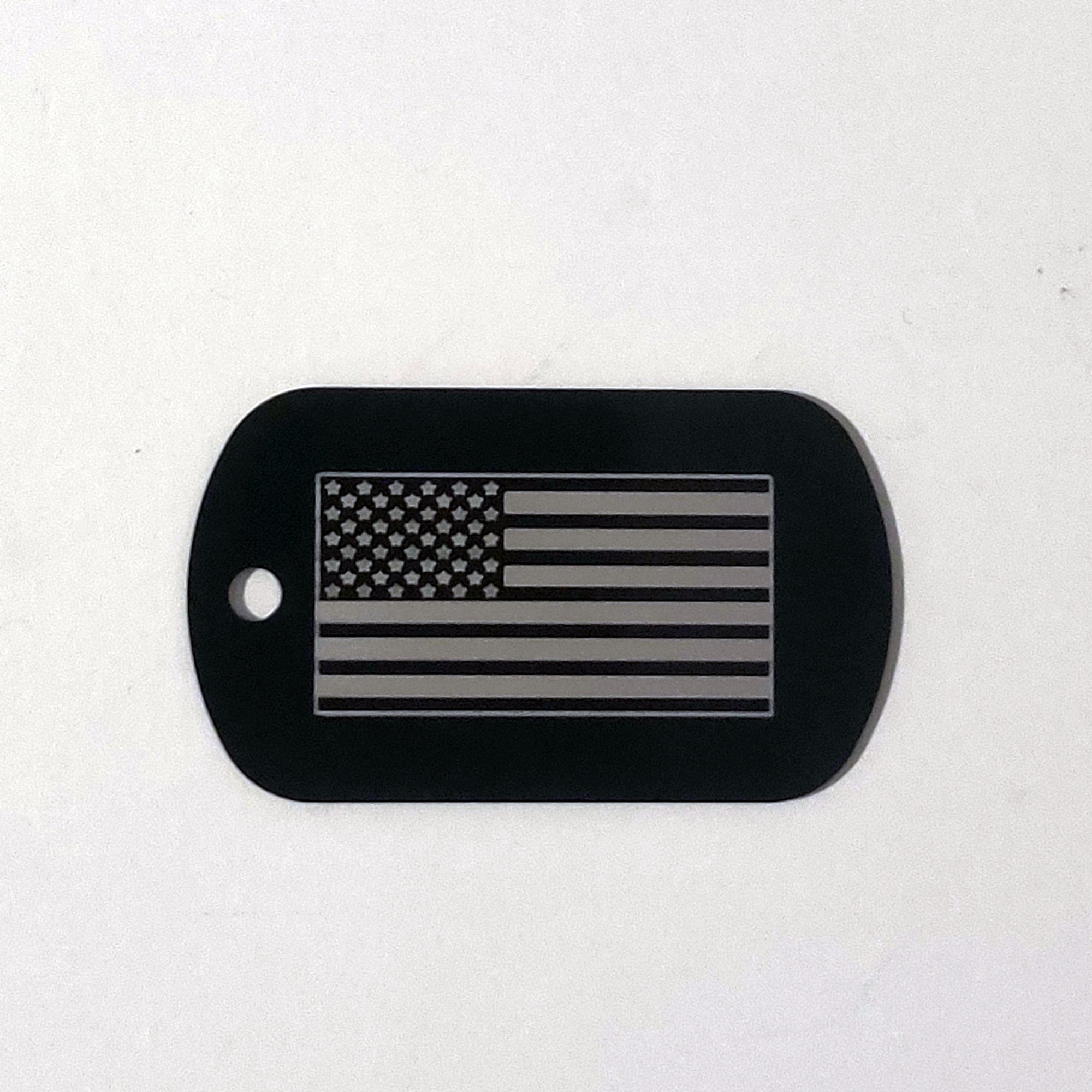 Custom Military Dog Tag Black Oxide Aluminum Tags With Stainless Steel ...