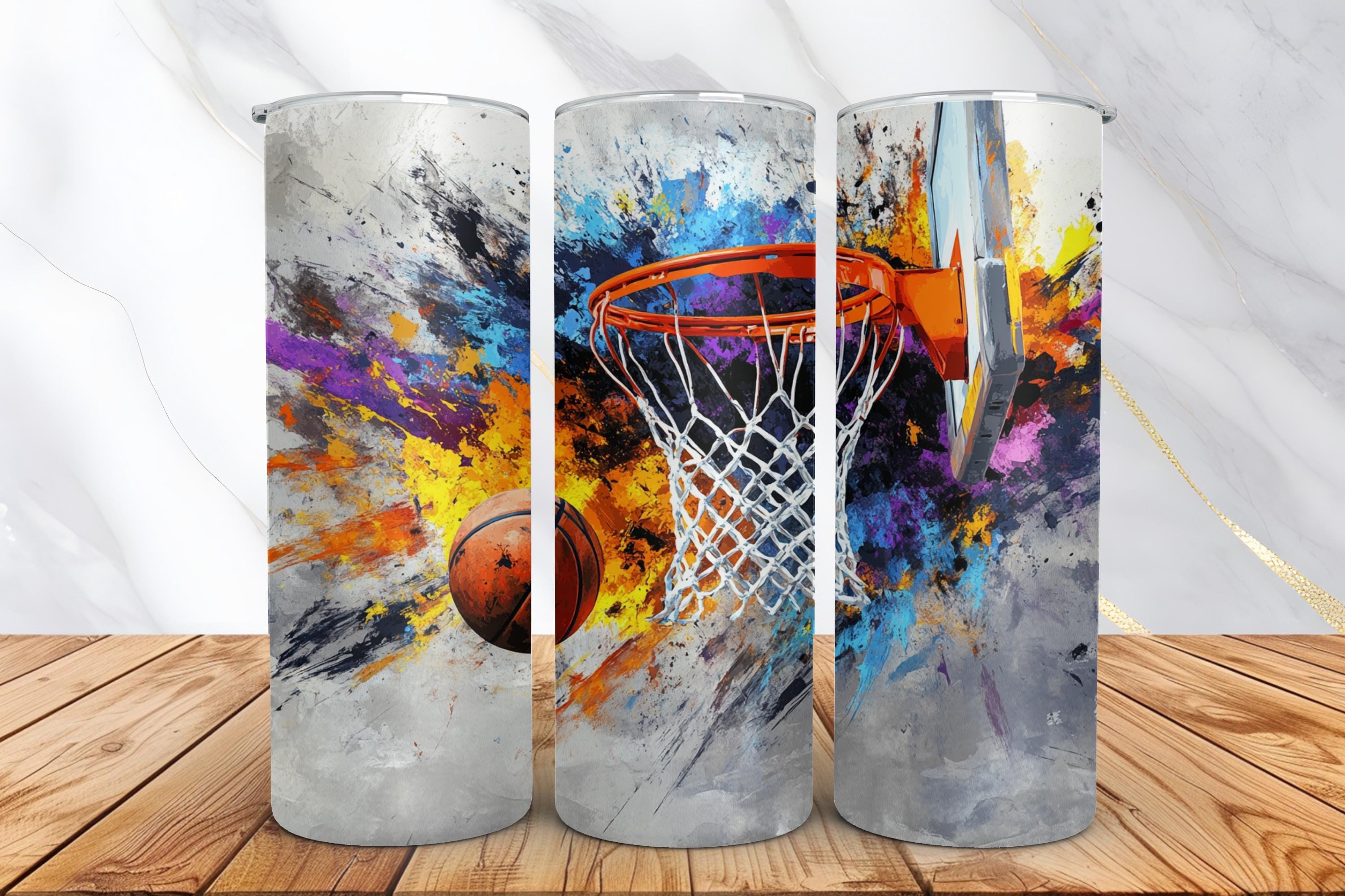 Basketball Tumbler Wrap, Basketball PNG Tumbler Wrap, 20oz Skinny ...