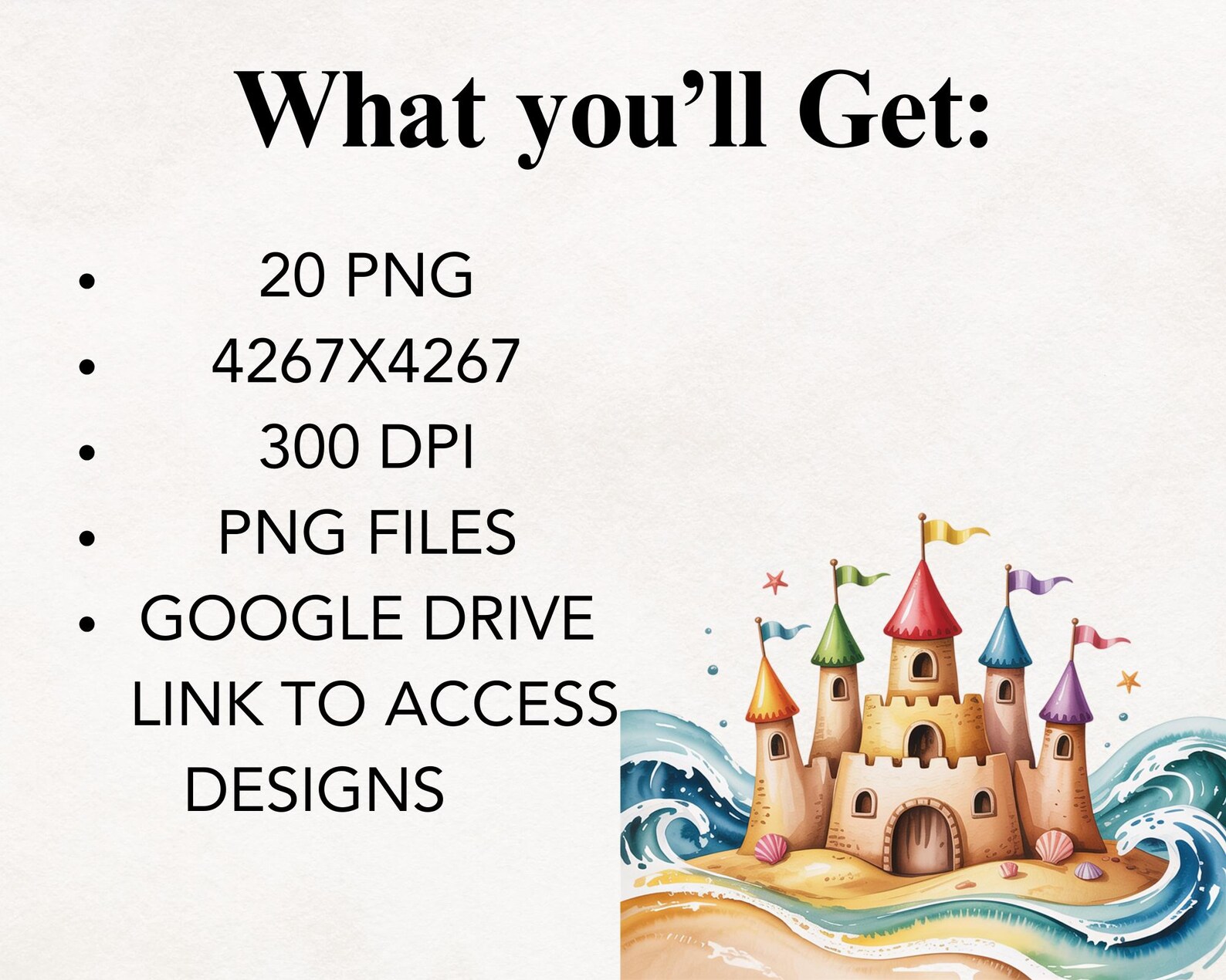 Watercolor Beach Clipart -summer Clipart Bundle -holiday Beach PNG ...
