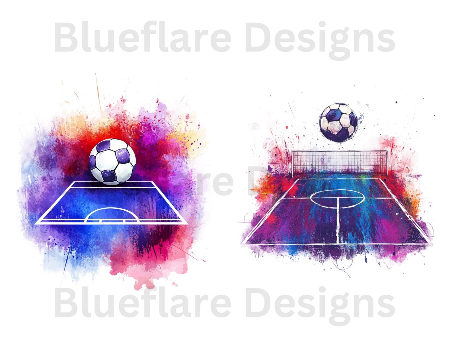 10 Watercolor Football Clipart, Soccer Clipart, Clipart Bundle ...