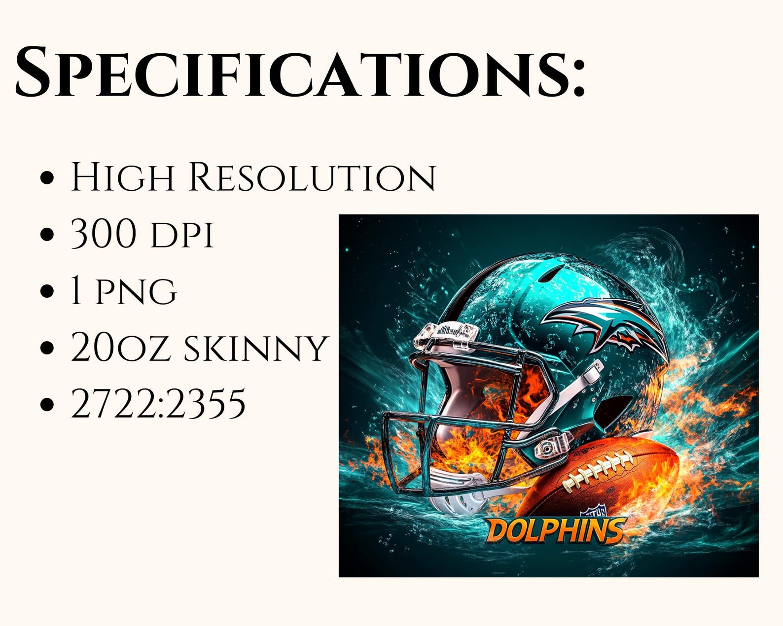 Dolphin Football Tumbler Wrap Football Sports Team Png Sports Png ...