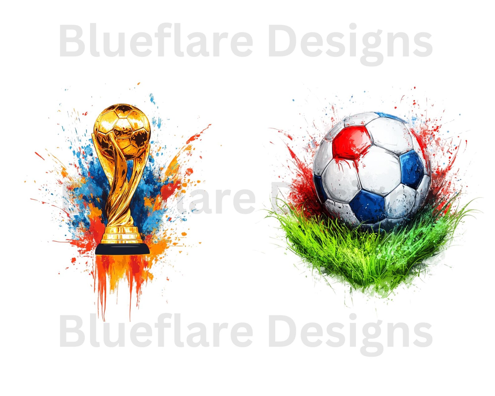 10 Watercolor Football Clipart, Soccer Clipart, Clipart Bundle ...