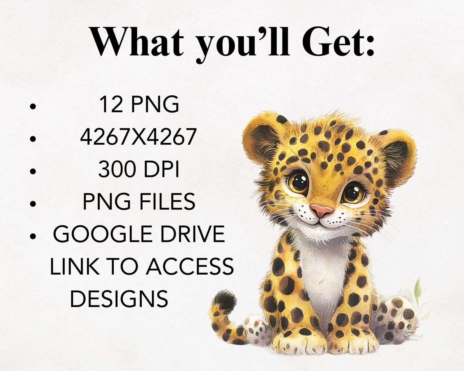 12 Safari Animals Clipart, Lion, Giraffe, Nursery Art, Jungle Animals ...