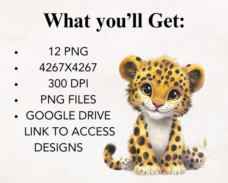 12 Safari Animals Clipart, Lion, Giraffe, Nursery Art, Jungle Animals ...