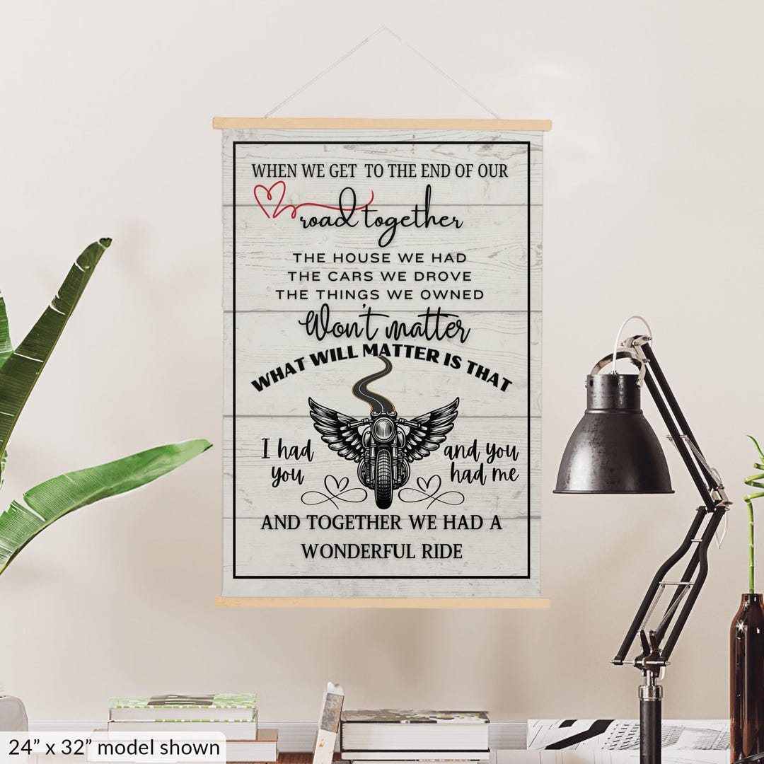 Biker Sentimental Quote Sign, Motorcycle Memorial Sweetheart Wall Art ...