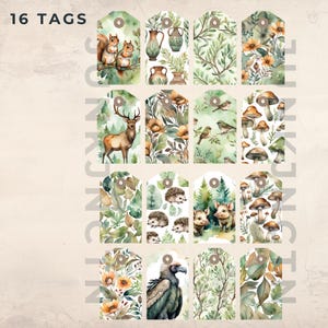 Wood Elf Tags and Envelopes, Junk Journal Ephemera, Stickers, Instant ...