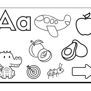 Alphabet Coloring Pages for Kids, Letters A to L, Fun Educational ...