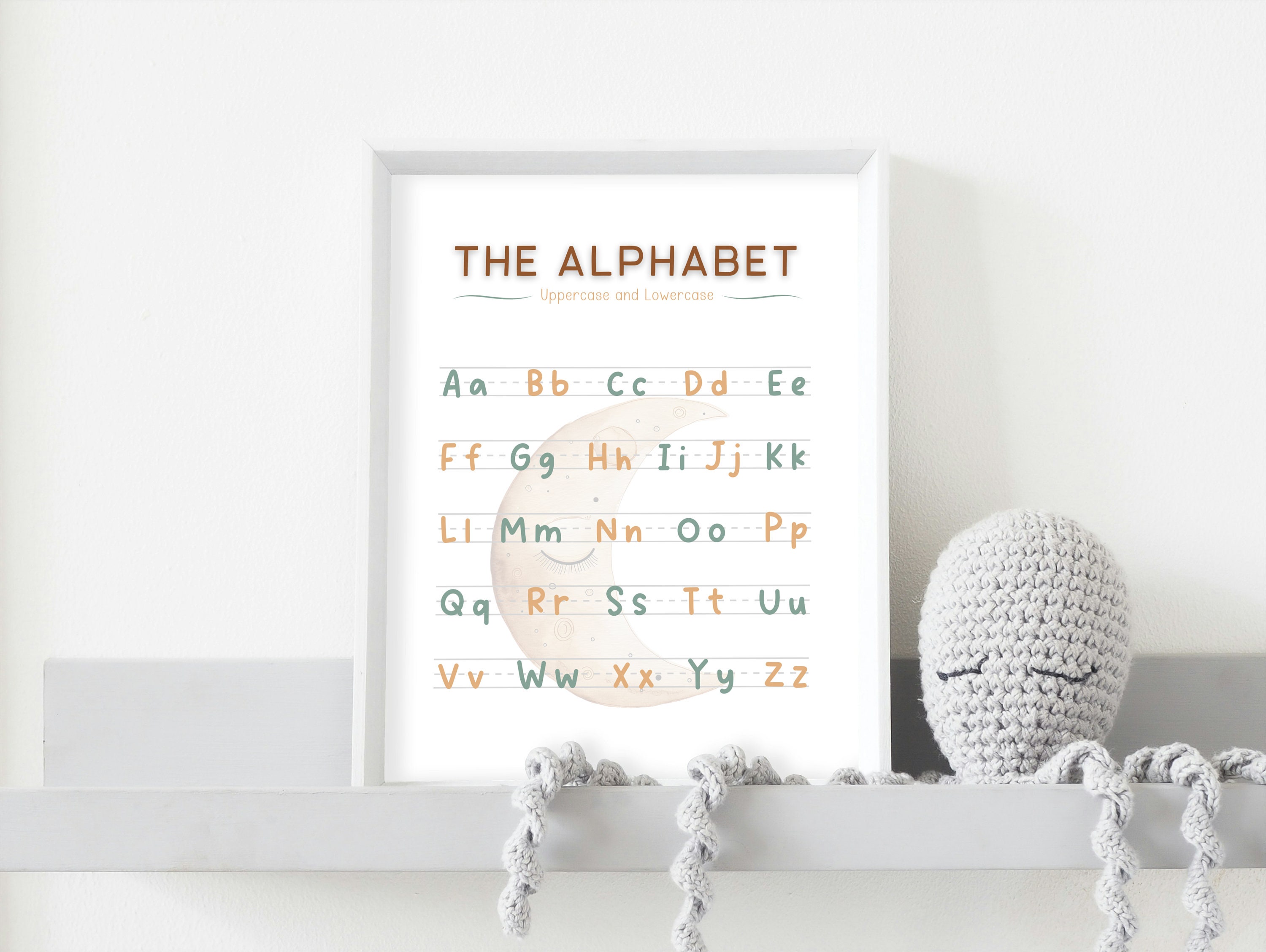 Set of 4 Educational Posters, Montessori Classroom Boho Decor, Neutral ...