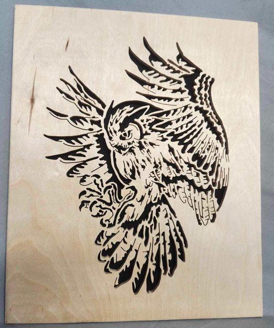 Owl Scroll Saw Artwork - Etsy