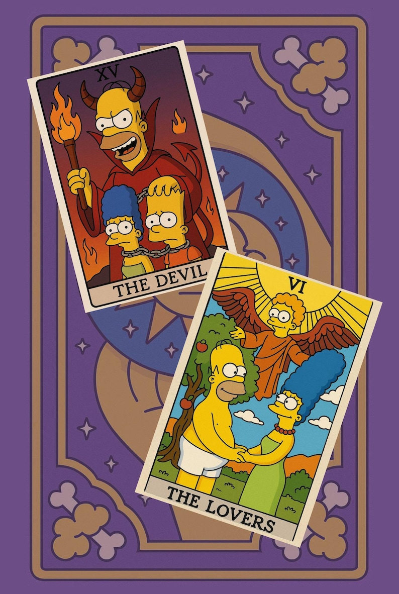 The Simpsons Tarot Card Set: 78 PNG Designs (digital Download) - Etsy