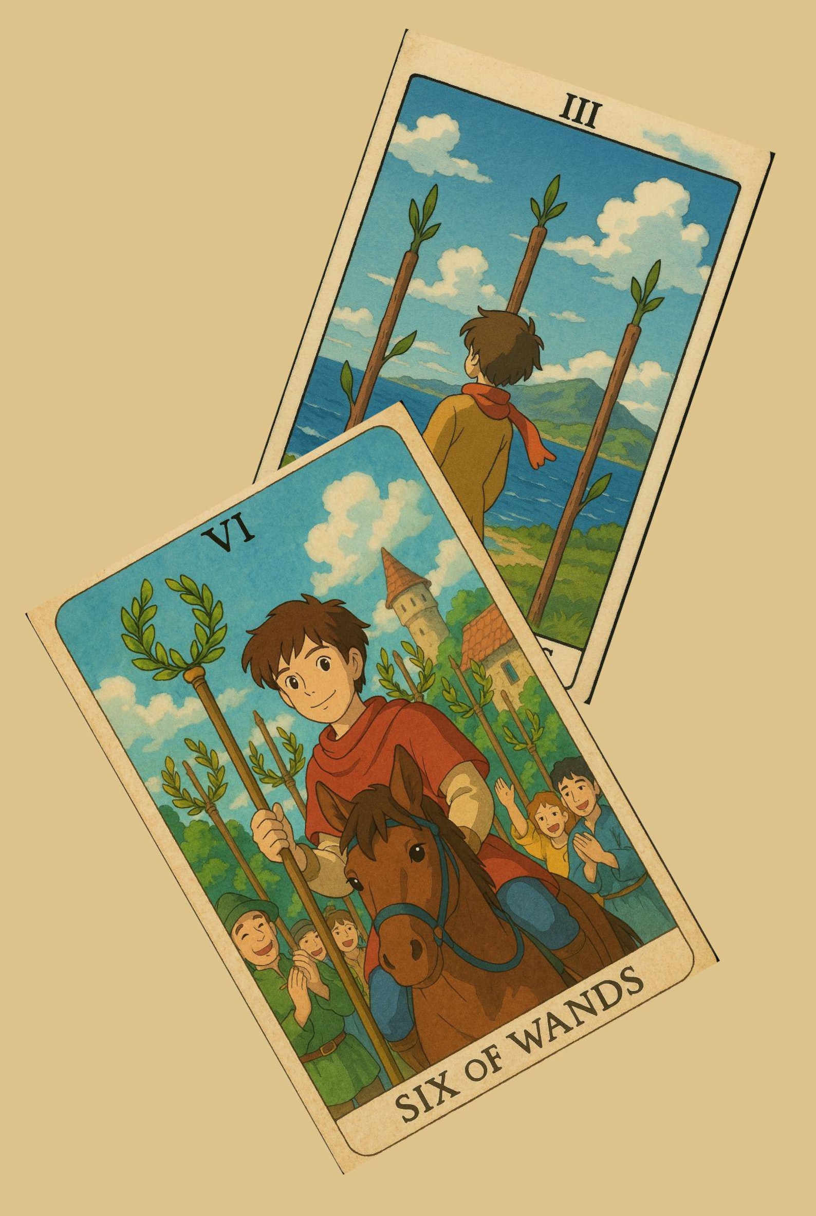 Studio Ghibli Anime Tarot Cards Set: 78 PNG Digital Download - Etsy