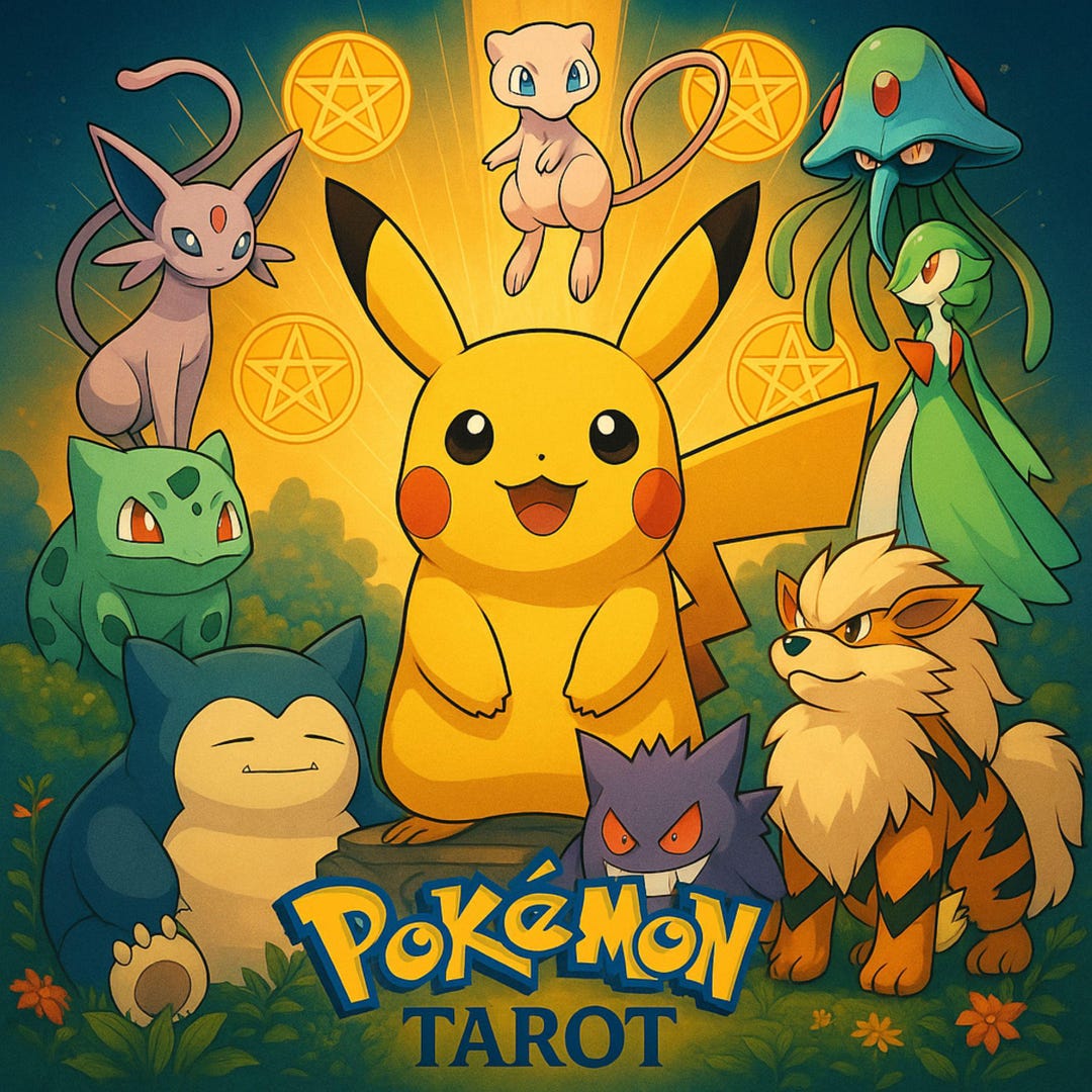 Pokemon Anime Tarot Cards Set PNG, 78 Png Pokemon Tarot Card, Pokemon ...