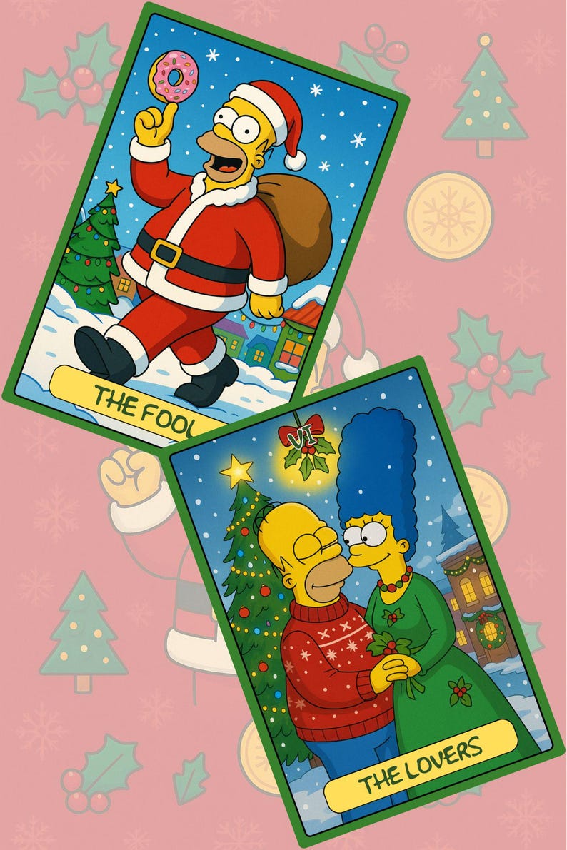 Simpsons Christmas Tarot Deck: 78 Festive Cards (digital Download) - Etsy