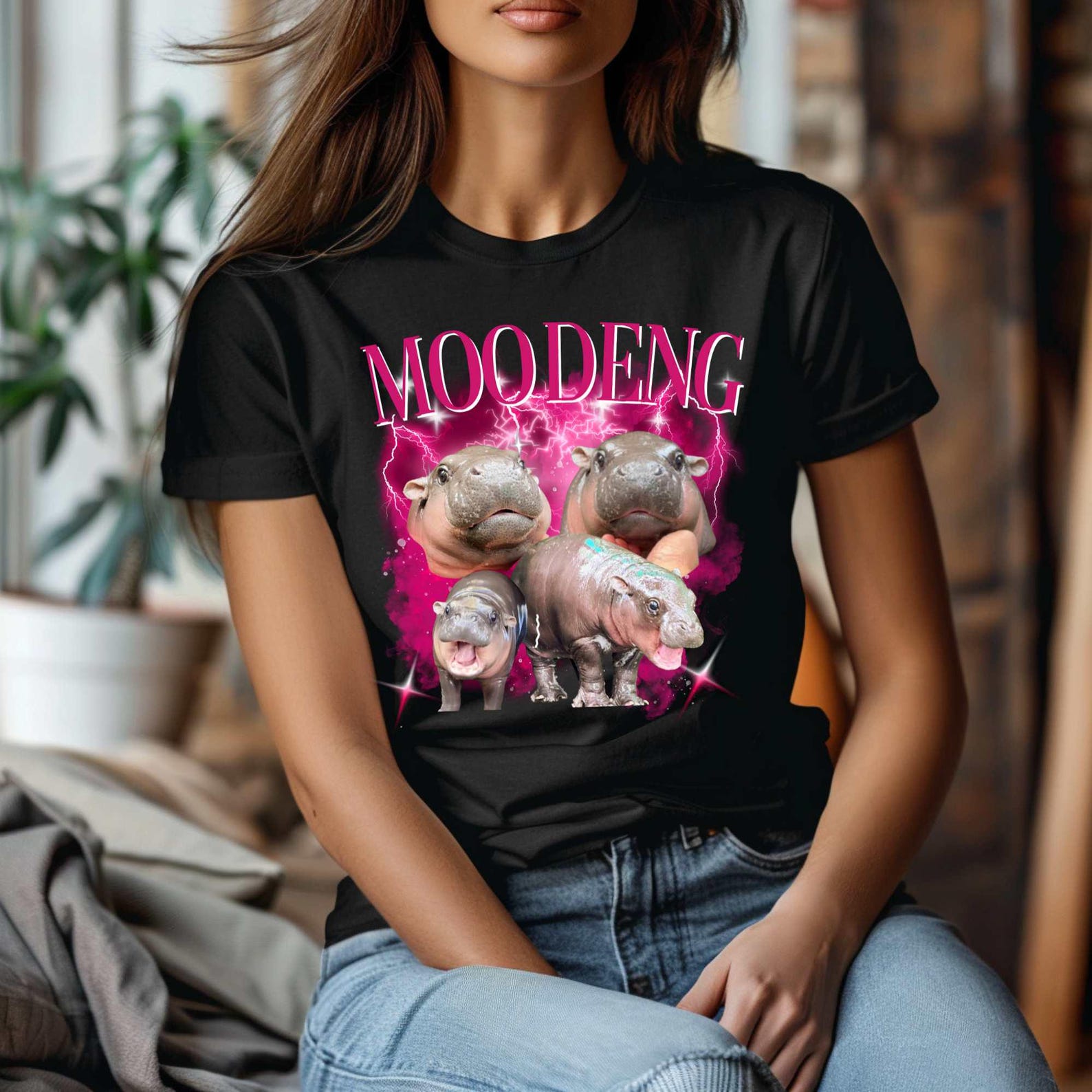 Moo Deng Bootleg PNG, Digital Download, Baby Hippo Png, Moo Deng PNG ...