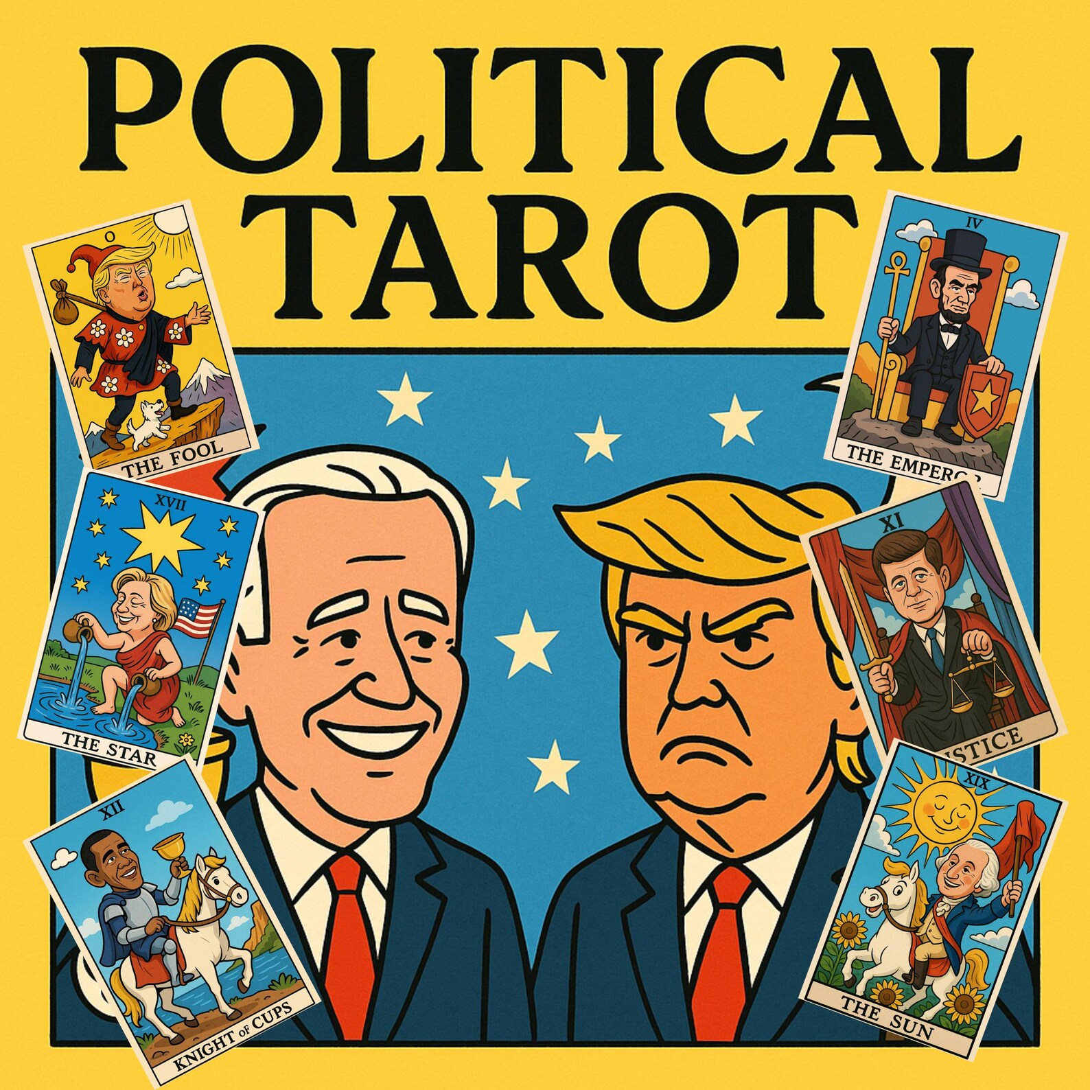 Made in USA Political Tarot Deck: Funny President Parody (digital Tarot ...