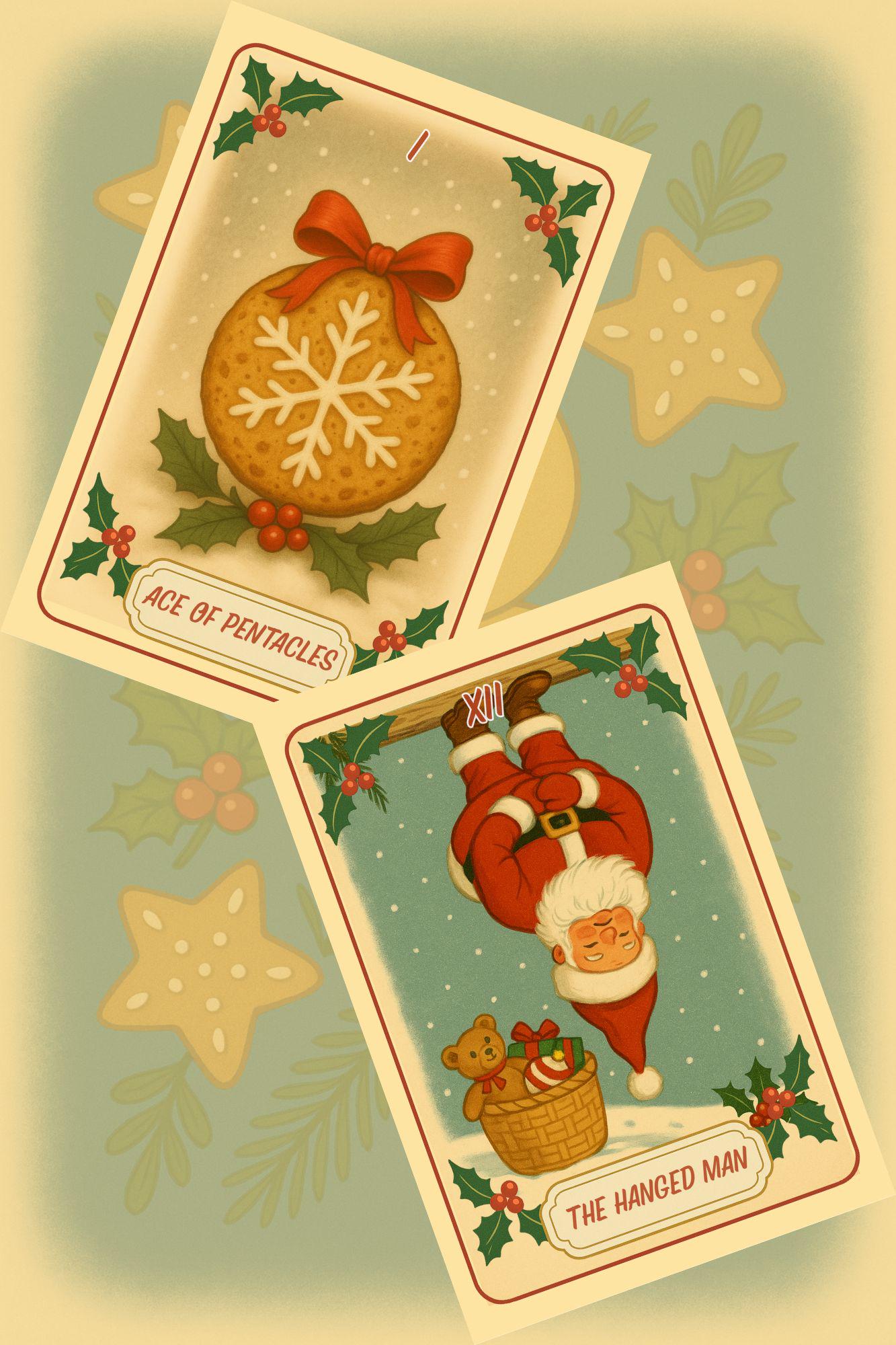 Retro Christmas Tarot Deck | 1950s Santa, Holiday Edition (digital ...