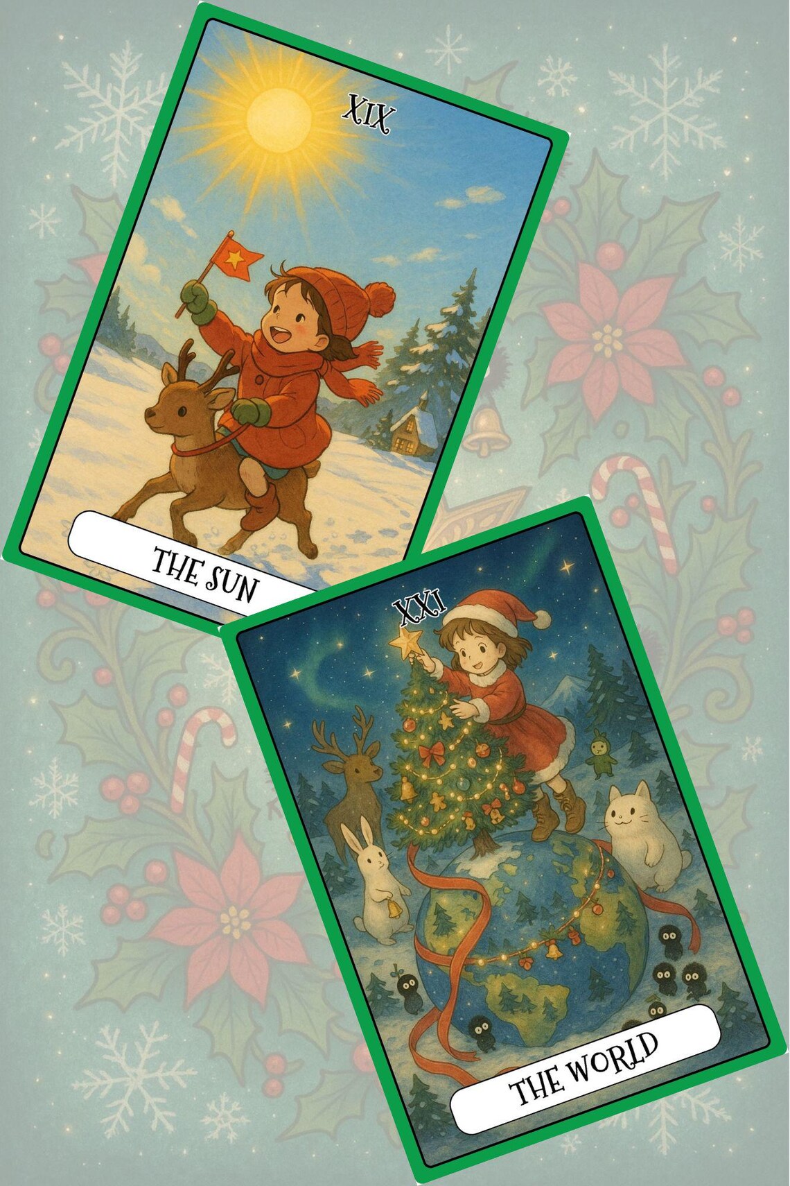 Ghibli Christmas Tarot Deck: Anime Holiday Cards (digital Download ...