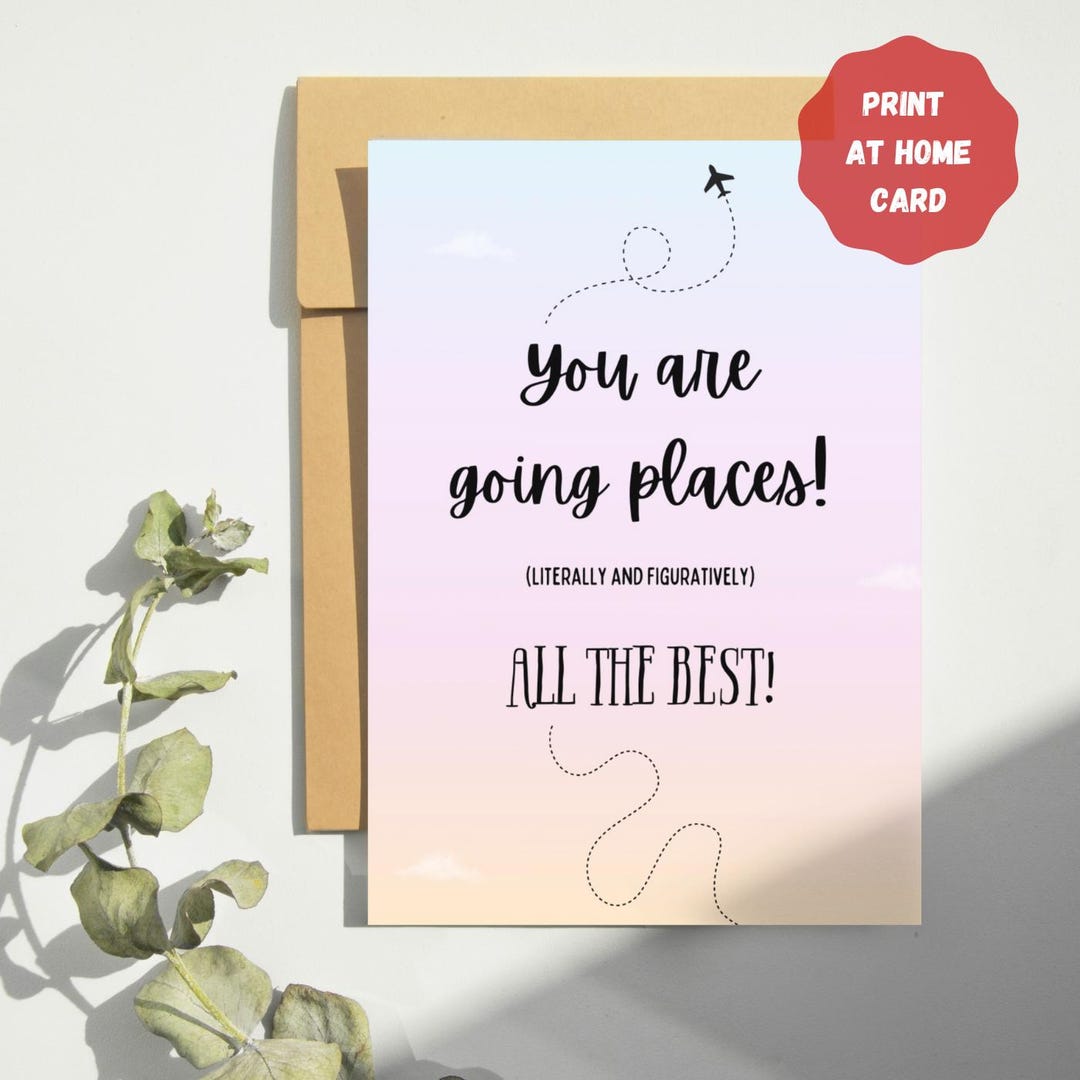 Printable Going Away Card for Coworker & Boss, 5x7 Card, Digital Download, Going Away Gift ...