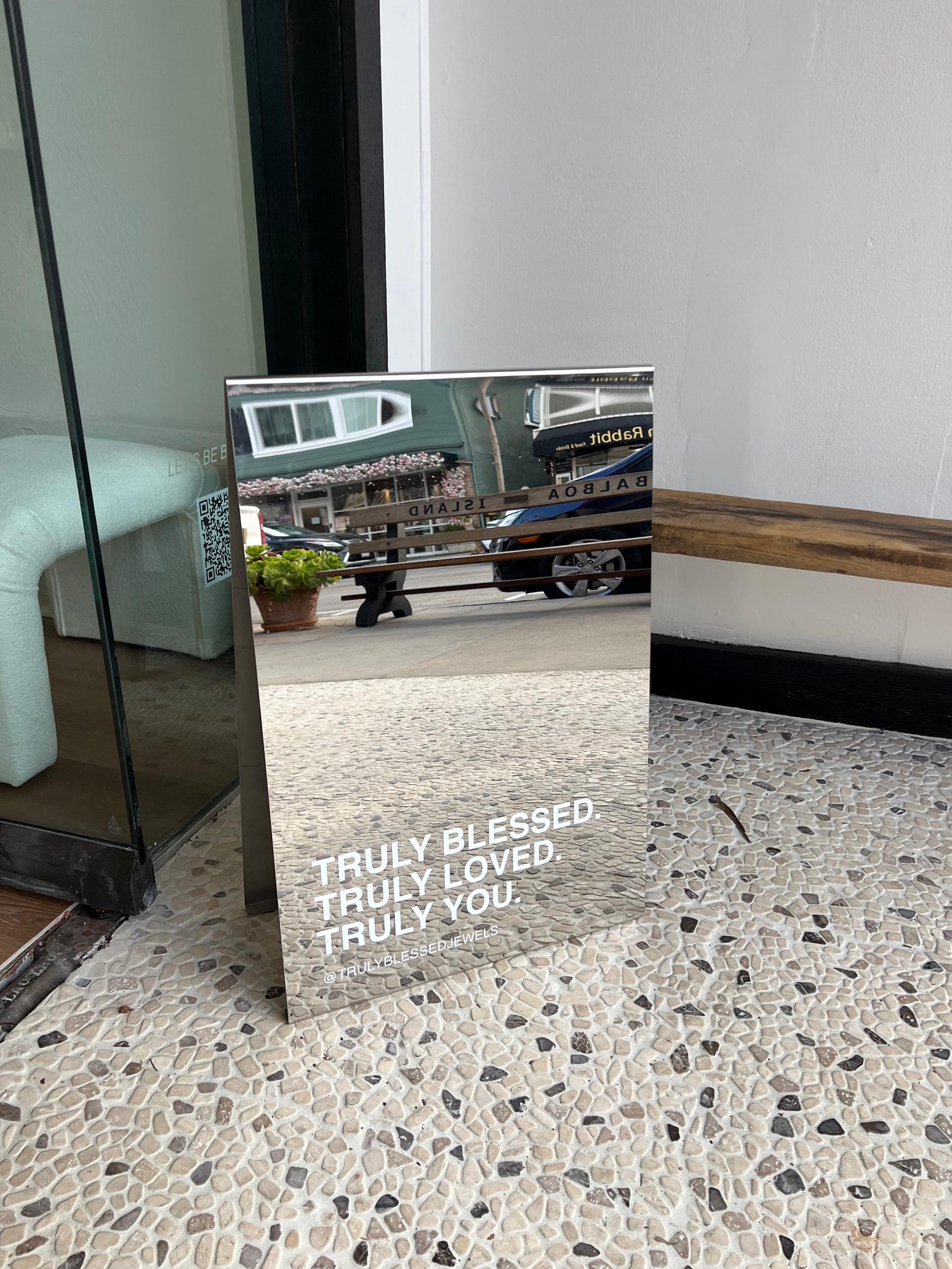 Mirrored Stainless Steel A-frame Sidewalk Sign - Etsy