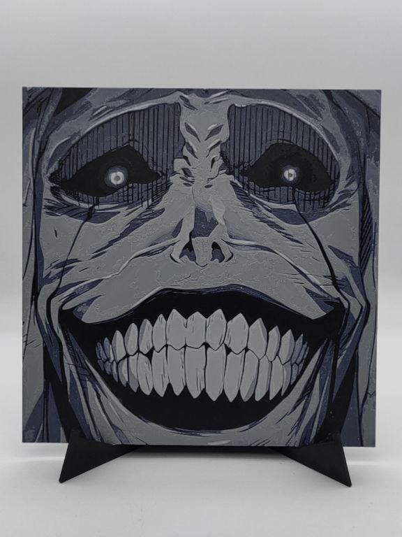 Solo Leveling "statue's Scary Face" 3D Printed Plaque (20x20 Cm, With ...