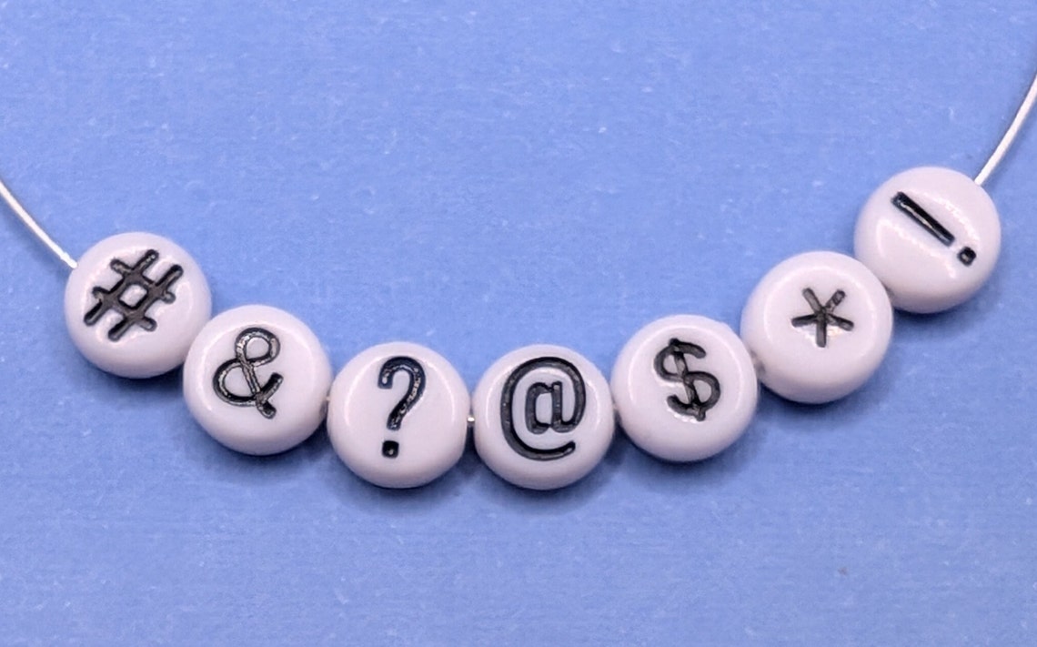 Get Your Swear On! #?&! YEAH! Alphabet Letter Beads Punctuation Symbols ...
