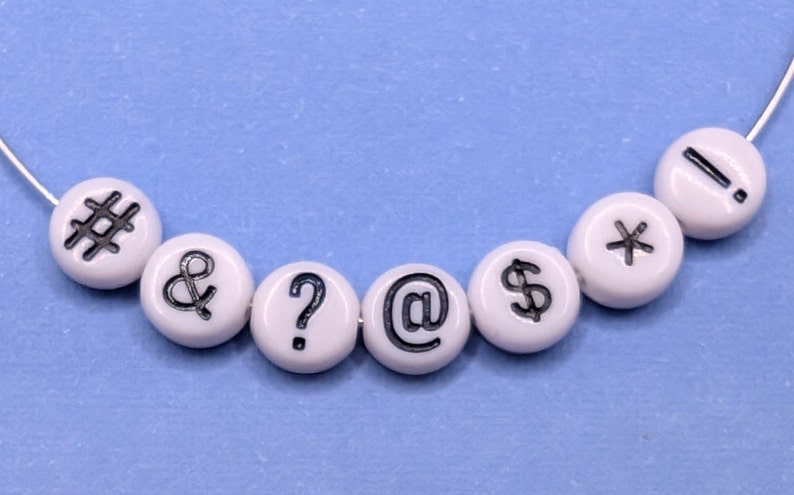 Get Your Swear On! #?&! YEAH! Alphabet Letter Beads Punctuation Symbols ...