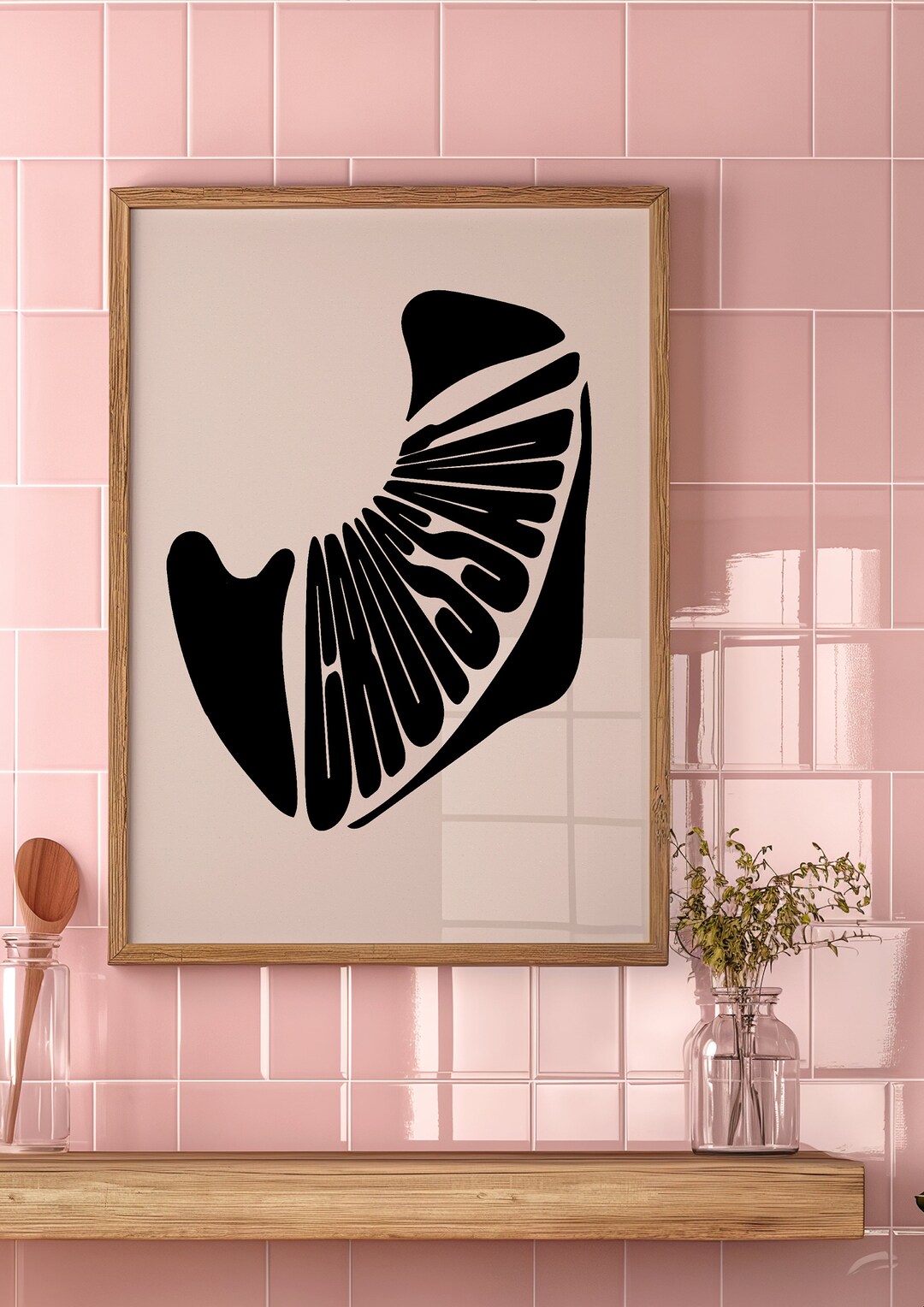 Modern Croissant Poster Trendy Kitchen Wall Art Cute Food Poster ...