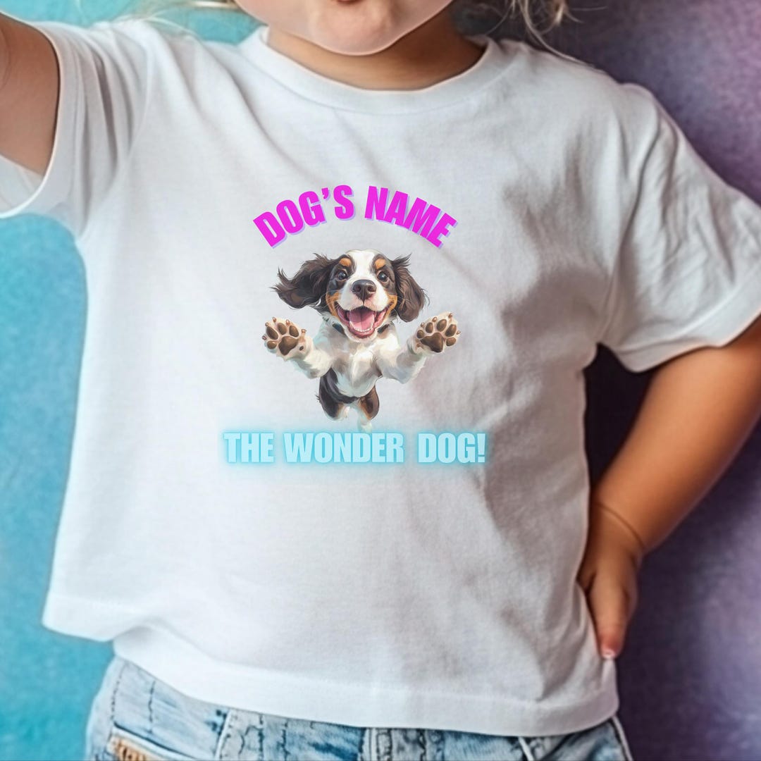 English Springer Spaniel the Wonder Dog! Personalised T-shirt Pet Name ...