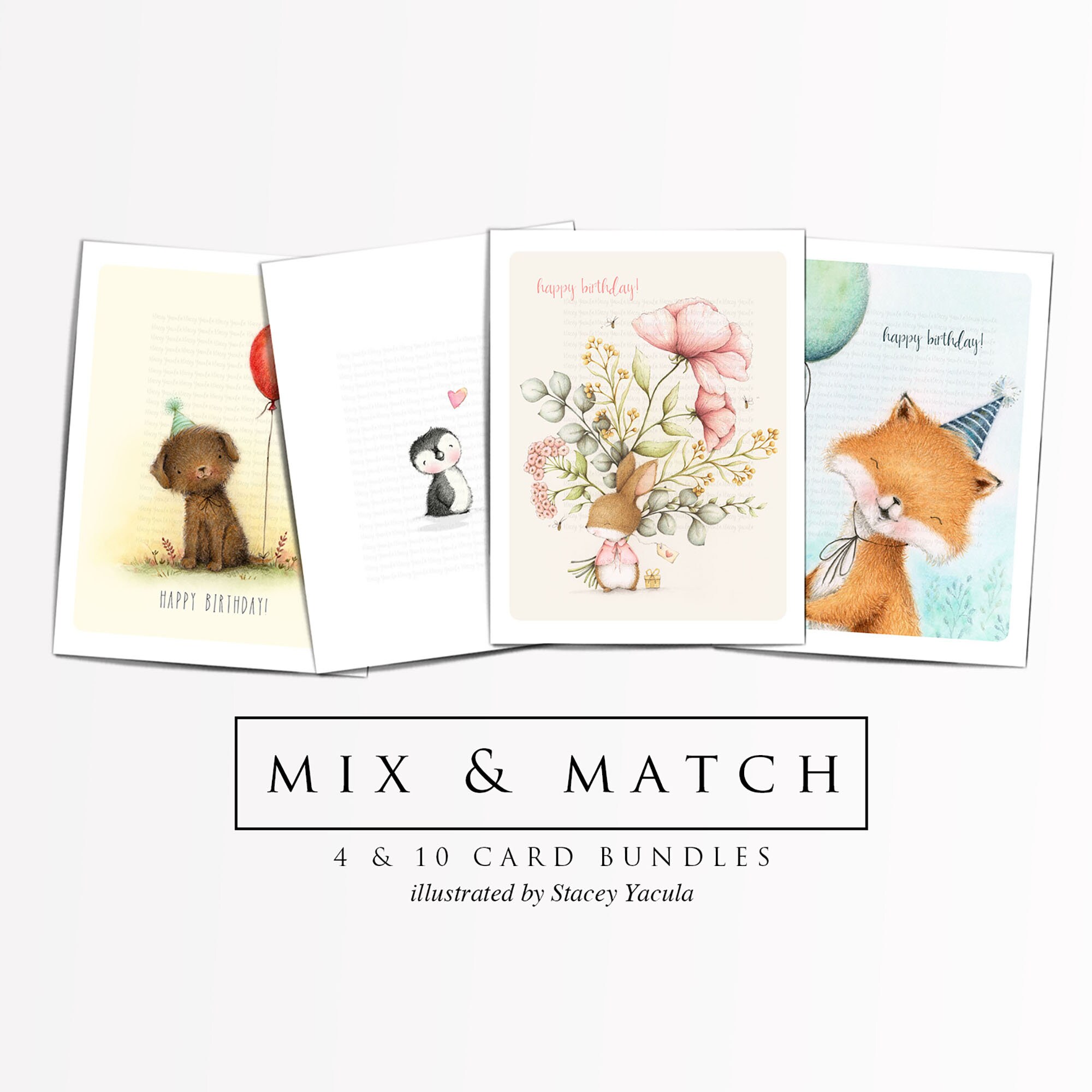 Mix and Match Card Set Greeting Card Set Card Bundles Set - Etsy