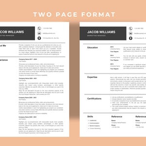 Clean Professional Resume Template for Microsoft Word CV Template Cover ...