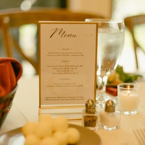 Simple Wedding Menu Sign - Etsy