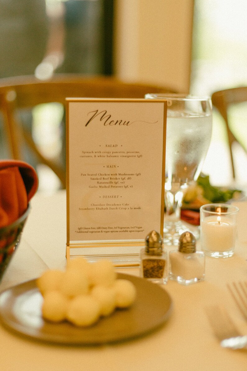 Simple Wedding Menu Sign - Etsy