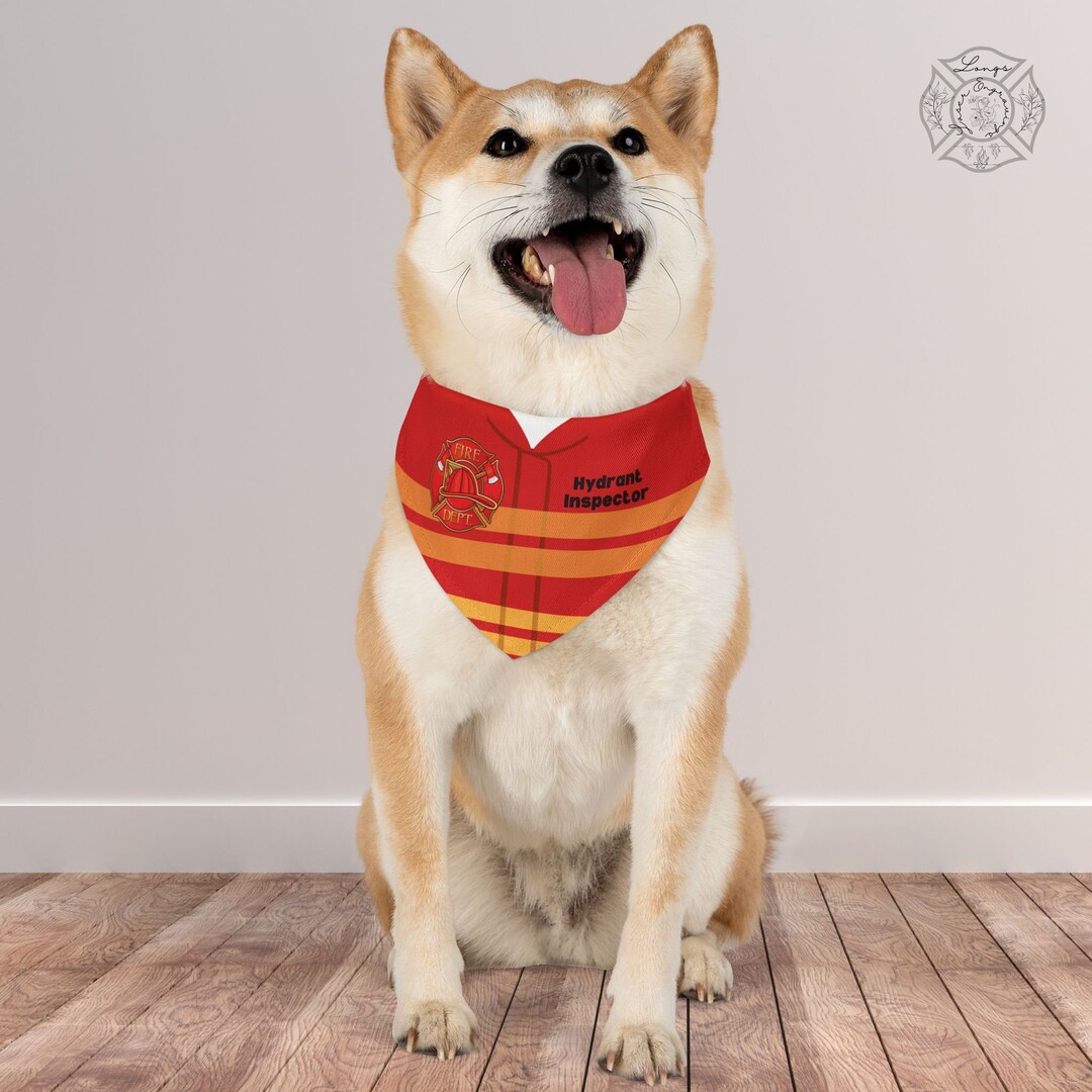 Pet Halloween Costume, Fire Department Costume, Dog Costume, - Etsy