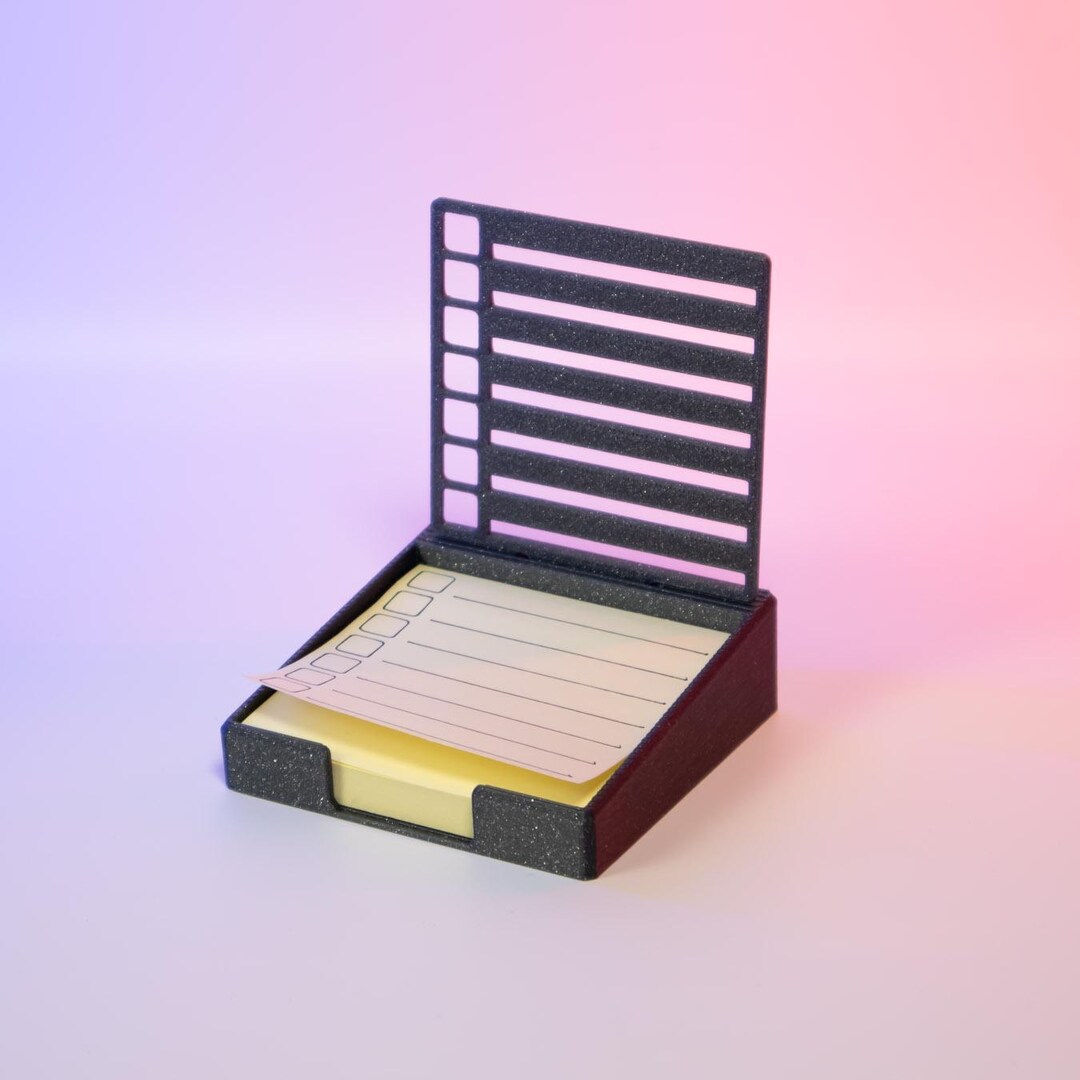 Modern Sticky Note Holder / 3D Printed Notes Holder / Office Desk ...
