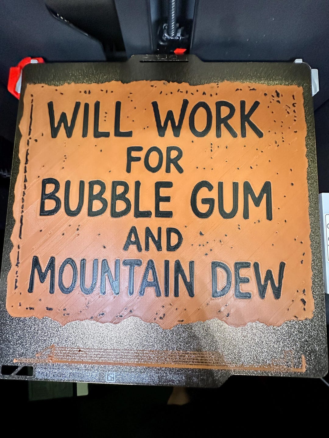 3D Printed Panhandler Sign Will Work for Bubble Gum and Mountain Dew - Etsy