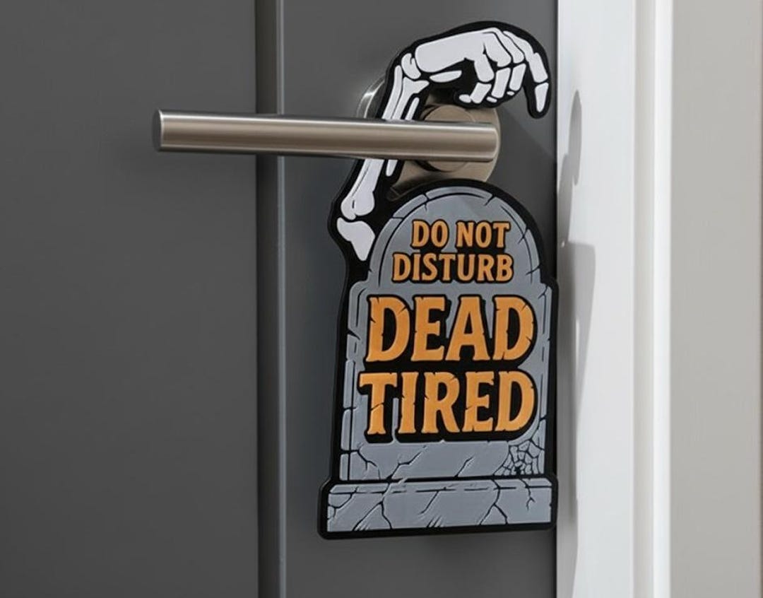 3D Printed Halloween Door Hanger: Spooky Gravestone 'do Not Disturb ...