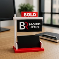 Personalized Real Estate Business Card Holder, Unique Sold Sign Design ...