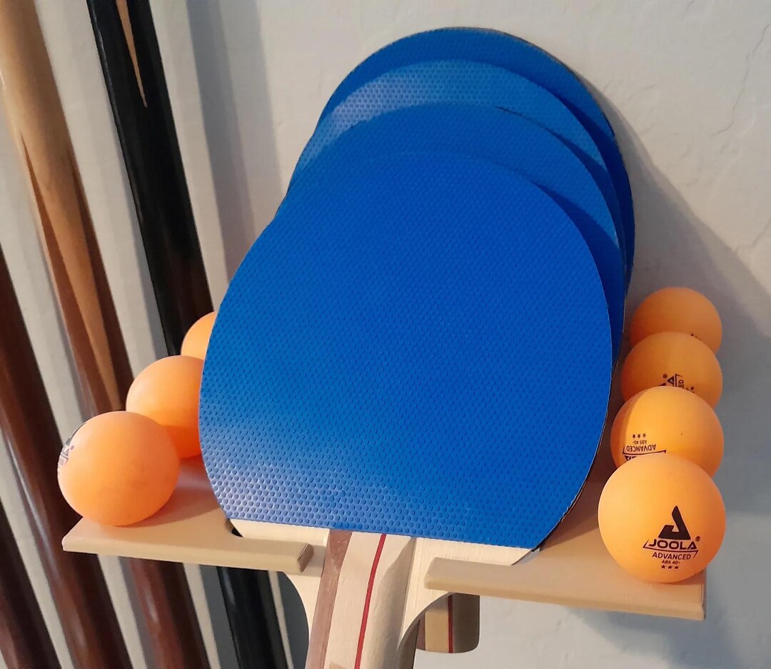 Ping Pong Storage Paddle Ball Rack Organizer Table Tennis Wall Mounted ...