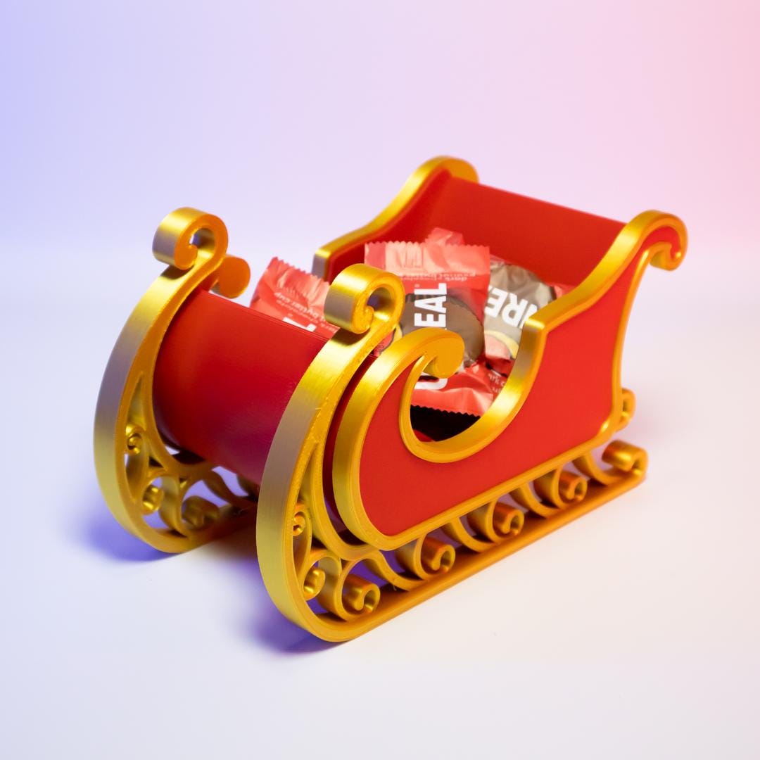 Santa's Sleigh Candy Dish - 3D Printed - Etsy