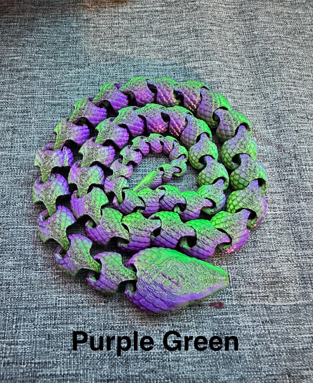 Articulated Snake Fidget Toy – 3D Printed Flexible Snake – Realistic ...