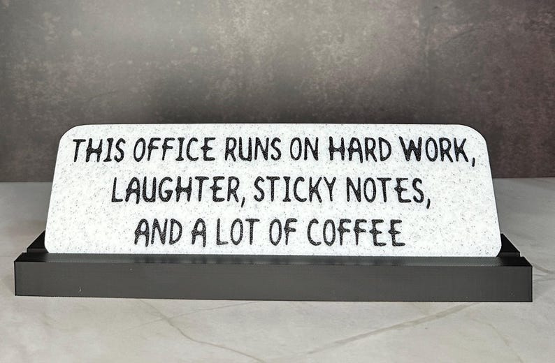 3D Printed Office Desk Sign: Funny Coworker Gift - Etsy