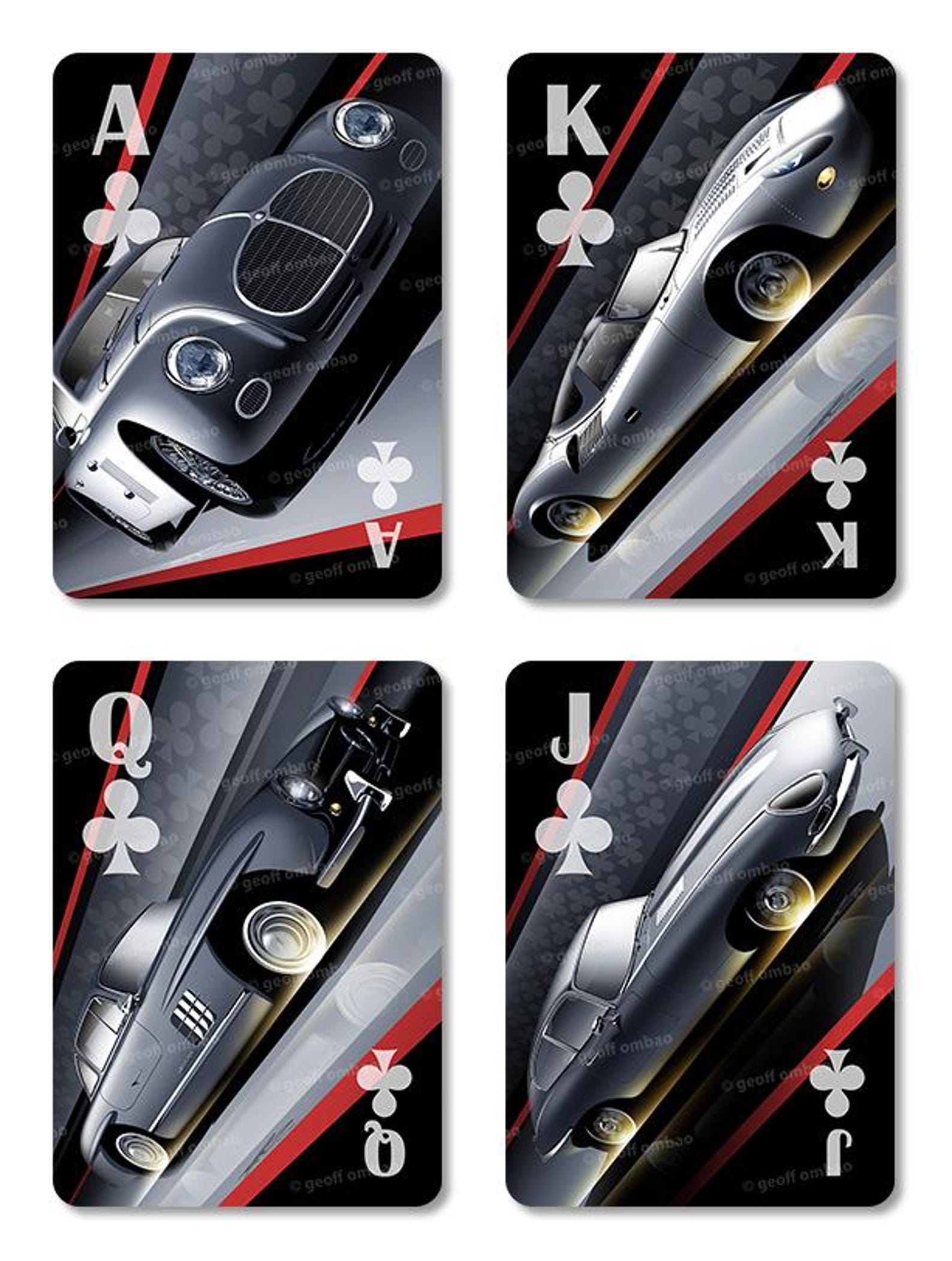Car Cards – illustrated Classic Car Poker Deck - Etsy
