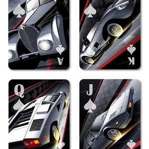 Car Cards – illustrated Classic Car Poker Deck - Etsy