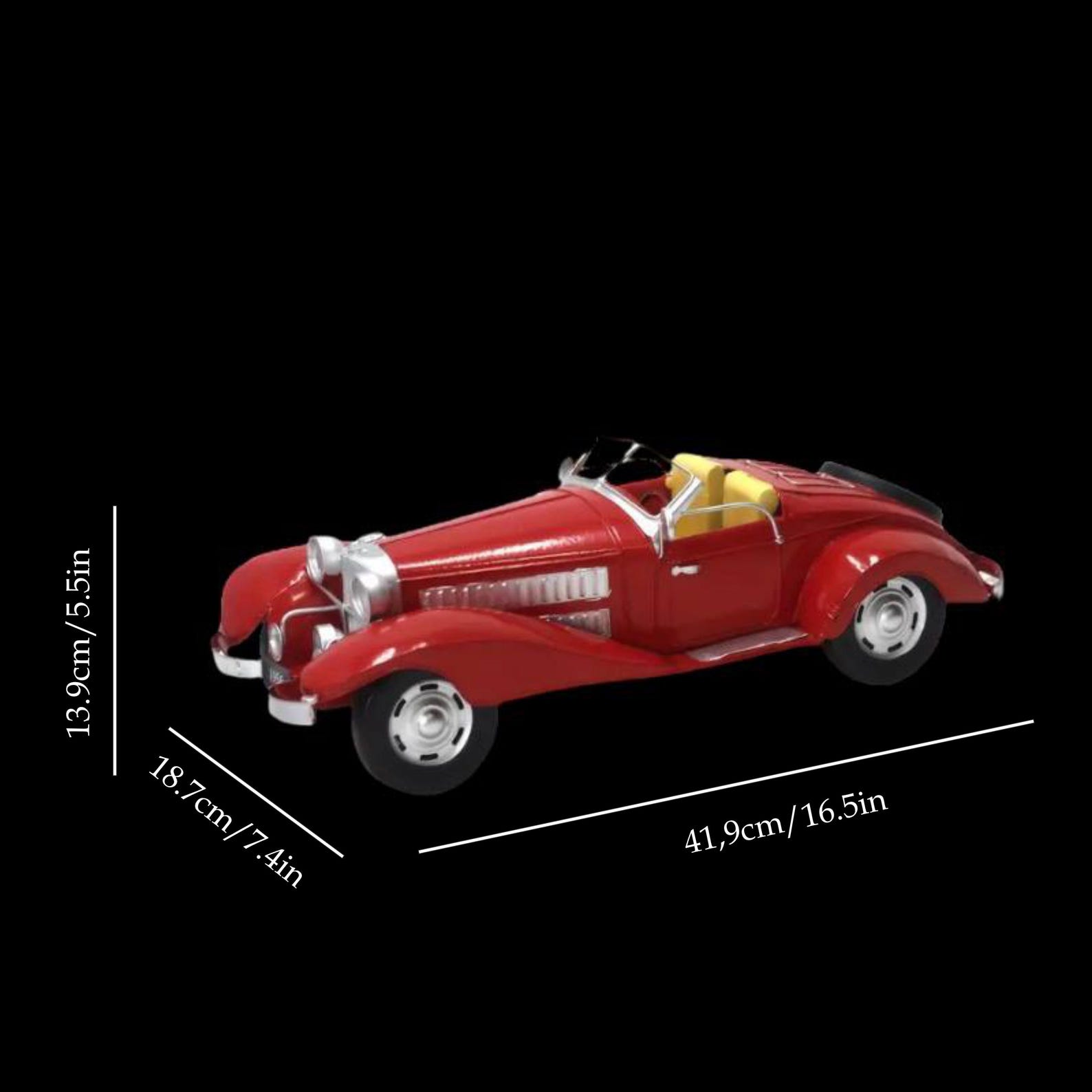 Vintage Classic Car Model Scale 1:12 – Handcrafted Iron Car for Living ...