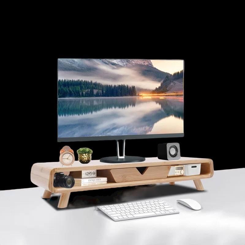 Wood Monitor Stand. Monitor Stand. Solid Bamboo Laptop Stand ...